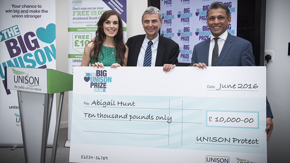 The Big Prize Draw is a big hit | UNISON Member Benefits